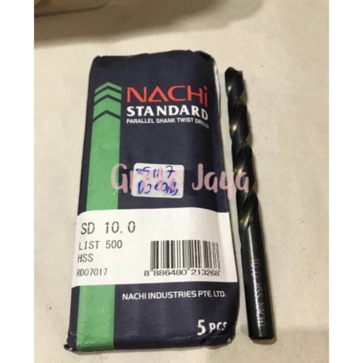 ( 10mm ) Matabor Mata Bor Nachi Besi Aluminium HSS Drill Dril Drills 10 Naci 10.0 mm Asli ...