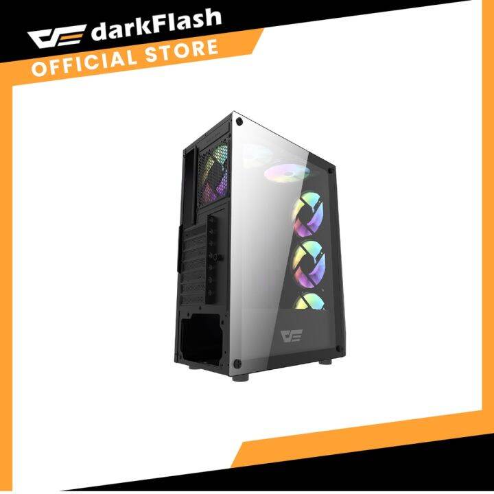 Darkflash DK150 TG w/ 3-Fans Mid-Tower ATX Casing Black | Lazada PH