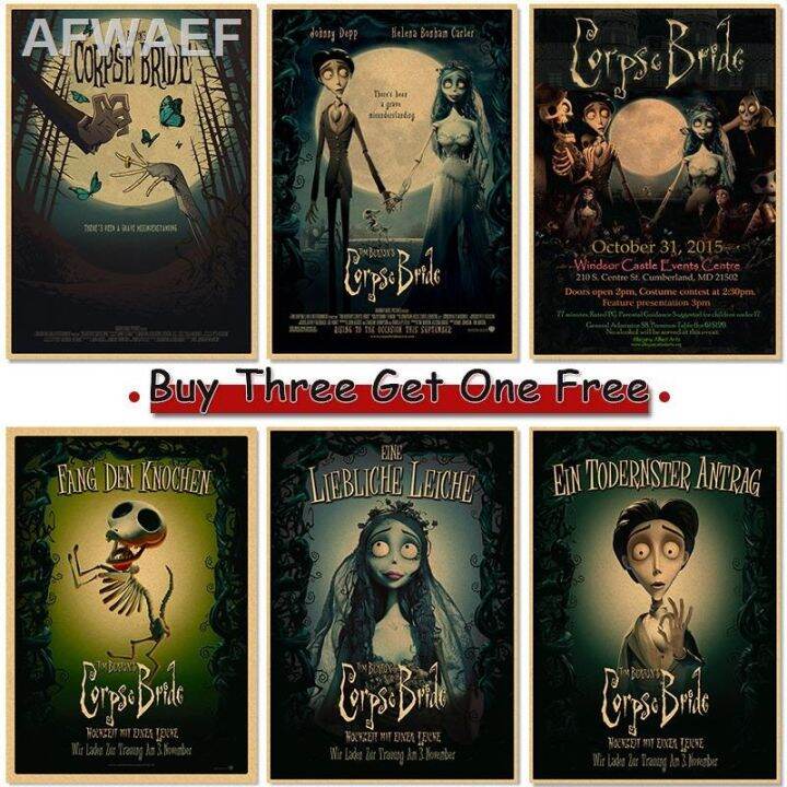 ⊕ Tim Burton movie posters.The Corpse Bride. Johnny Depp Vintage Retro ...