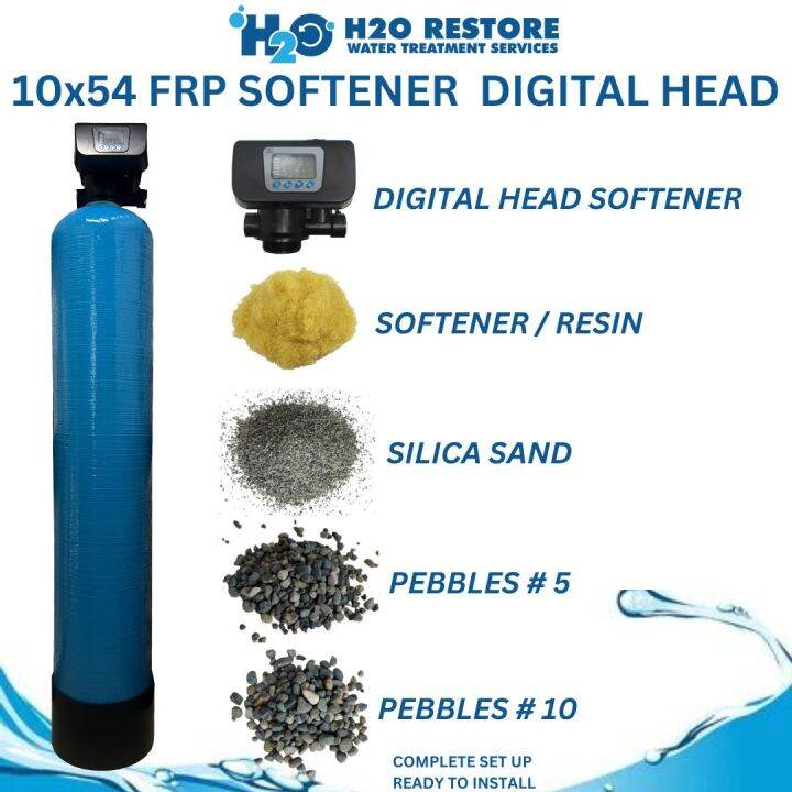 10 x 54 FRP Softener Digital Head Set Ideal Set Up for Large Capacity ...