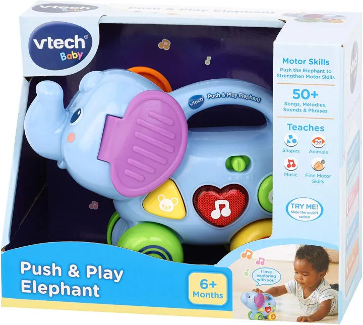 Vtech Push & Play Elephant ของเล่น เสริมพัฒนาการ รูปช้างน้อย มาพร้อม ...