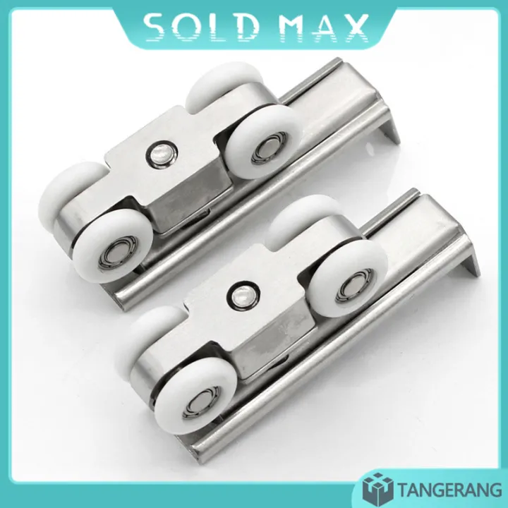 2 Pcs Roda Sliding Track Roda Pintu Geser Roda Rel Pintu Wood Door ...