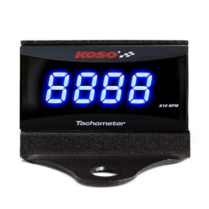 Koso Mini Rpm Meter Digital Square จอแสดงผล Lcd เครื่องยนต์ Tach Hour ...