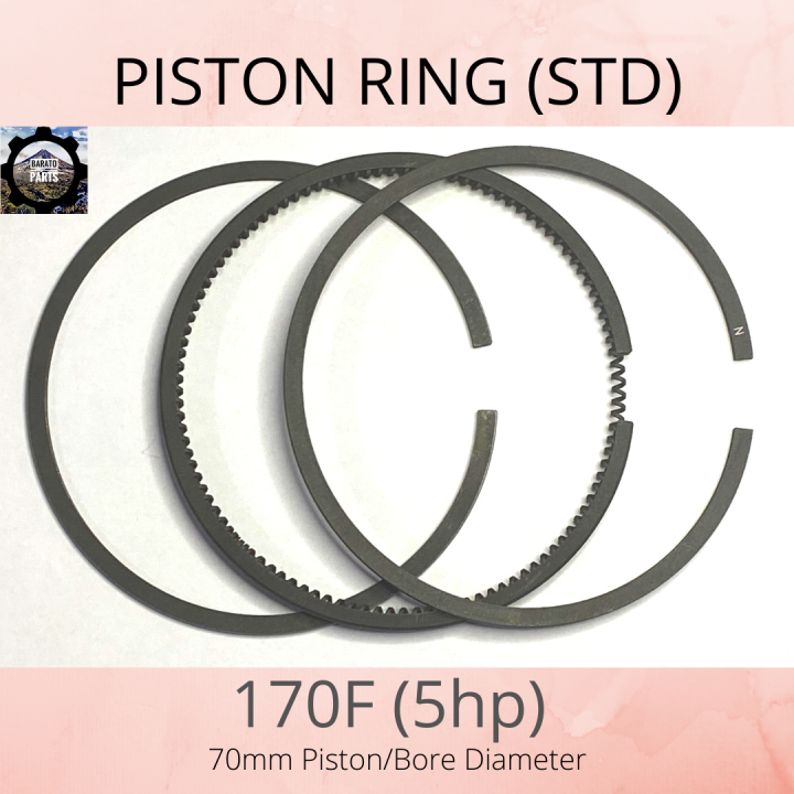 Piston Ring Assy (Std) for Air-cooled Diesel Engine 170F(5hp) | Lazada PH
