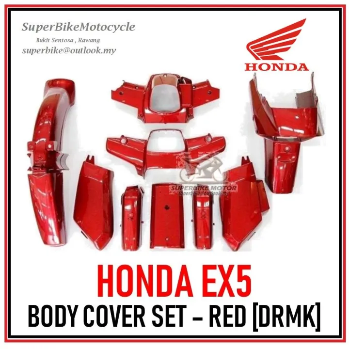 HONDA EX5 - [BSH / Boon Siew Honda] 100% Original - RED Body Cover Set | Lazada