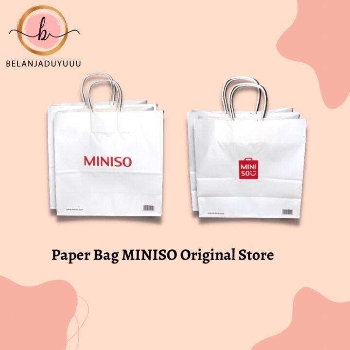 Miniso Original Paper Bag Medium Size Gift Wrapping | Lazada PH