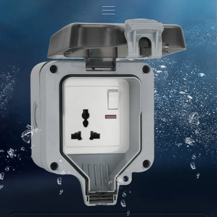 Outdoor 3-hole outdoor multi-functional three-hole charging socket IP66 ...