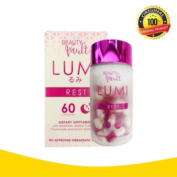 Authentic Lumi Rest Capsules with Melatonin by Beauty Vault | Lazada PH