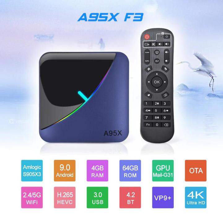 S905X3 A95X F3 RGB Light TV Box Android 9.0 RAM4 + ROM64 | Lazada.co.th