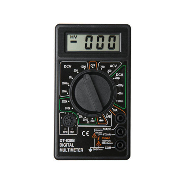Digital Multimeter LCD Display DC AC Voltage Capacitance Ohm Diode ...