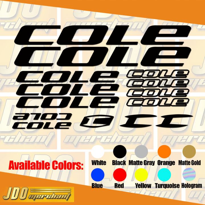 COLE Bike Sticker Vinyl Decals | Lazada PH