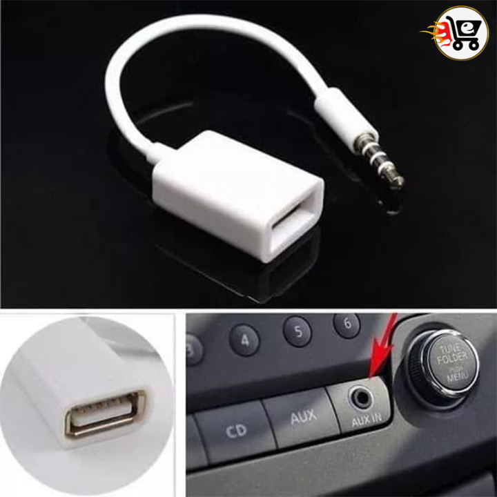 Sambungan Kabel Audio OTG jack 3.5mm Male Aux to USB Cable Connector ...