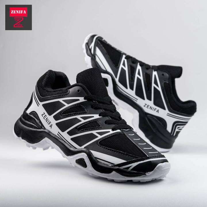Sepatu Sneakers Zenifa AX2 Speedcross Sport Style Pria IN Hitam Putih ...