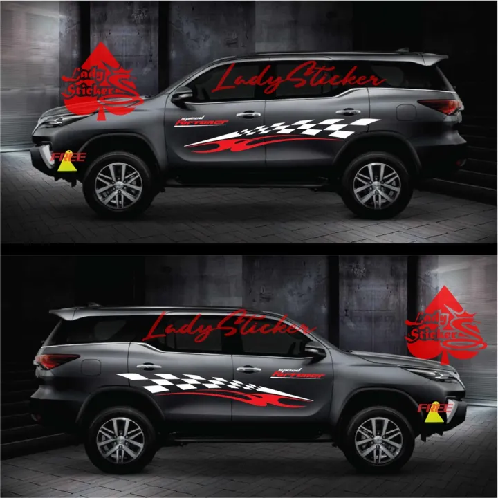 STICKER STIKER MOBIL TOYOTA FORTUNER STICKER LIST STRIPE MOBIL FORTUNER ...