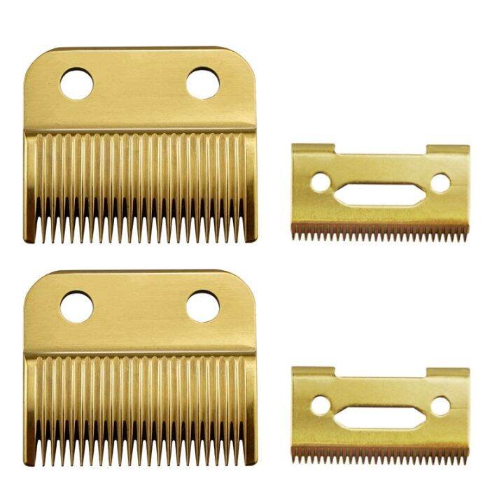 4X สำหรับ Wahl Magic CLIP CORD & ใบมีดตัดแบบไร้สาย (ใบมีดเหล็ก)-สีทอง ...