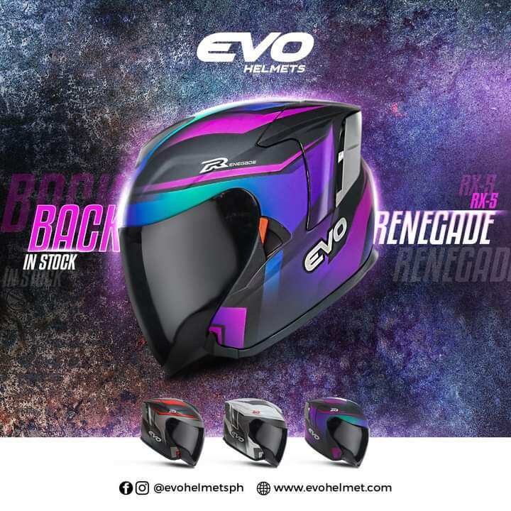 EVO RX-5 Renegade Half Face Dual Visor Helmet | Lazada PH