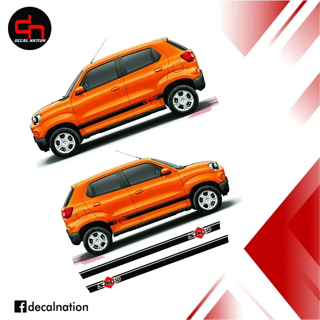 Suzuki S.Presso Linear Decals Cut Out Vinyl Sticker Black and Red Color ...