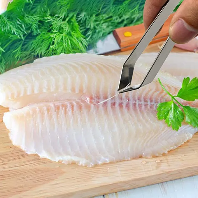 Magic 6-Stainless Steel Fish Bone Tweezers Pincer Clip Puller Remover ...