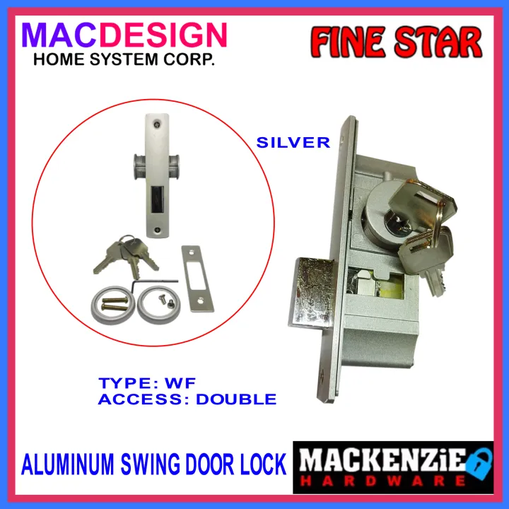 FINE STAR ALUMINUM SWING DOOR LOCKSET MACDESIGN HOME (MACKENZIE ...