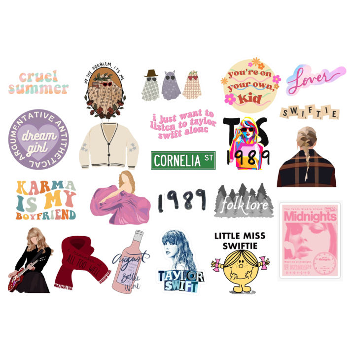 Taylor Swift Waterproof Stickers Small Random Designs Laptop