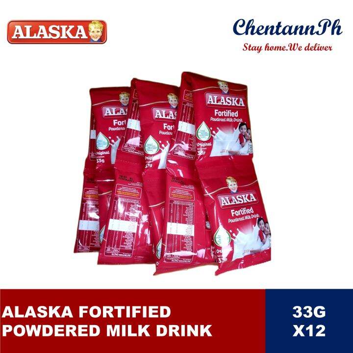 ALASKA Fortified Powdered Milk Drink 33g x 12 pieces | Lazada PH