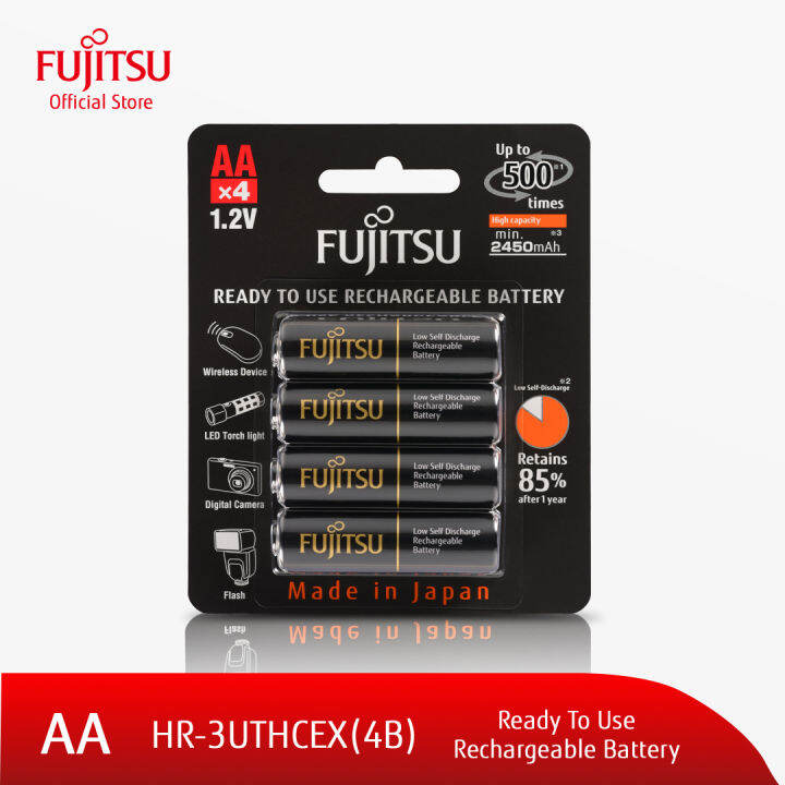 Fujitsu AA HR-3UTHCEX(4B) (x4) 1.2V 2450mAh NiMH Premium High Capacity ...