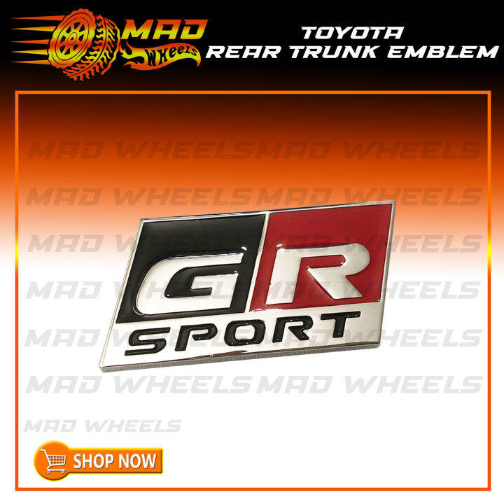 GR Sport Logo Rear Trunk Badge Emblem For Toyota Corolla,Rav4,Hilux ...