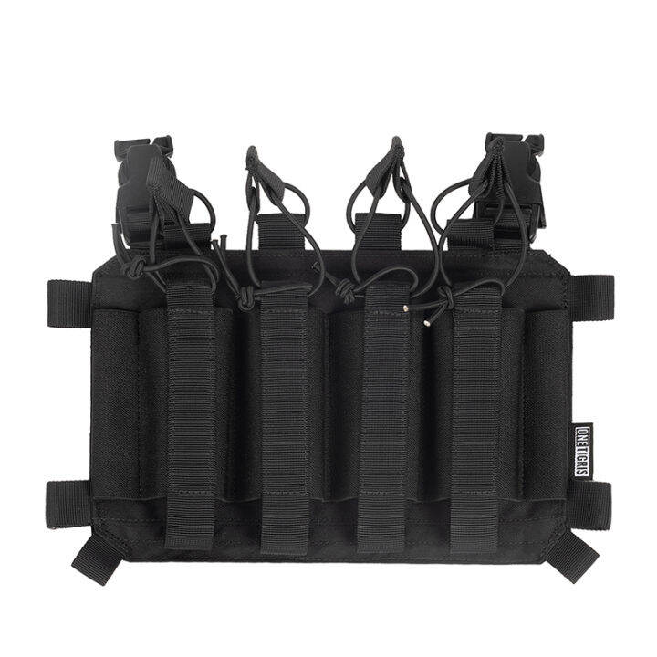 OneTigris Chest Rig Vest Add-On Quad SMG Mag Pouch Placards ยุทธวิธีถือ ...