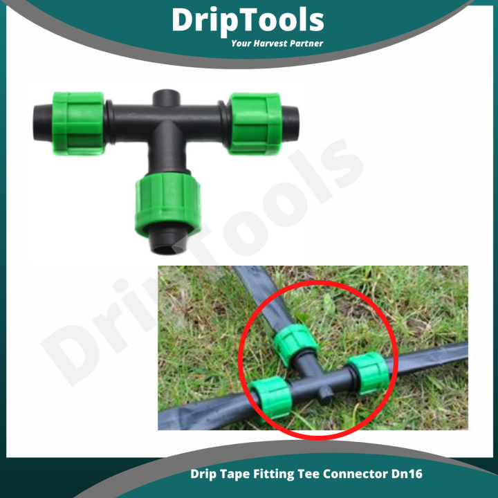 Drip Tape Fitting Tee Connector Dn16, Driptape, Irrigation Watering ...