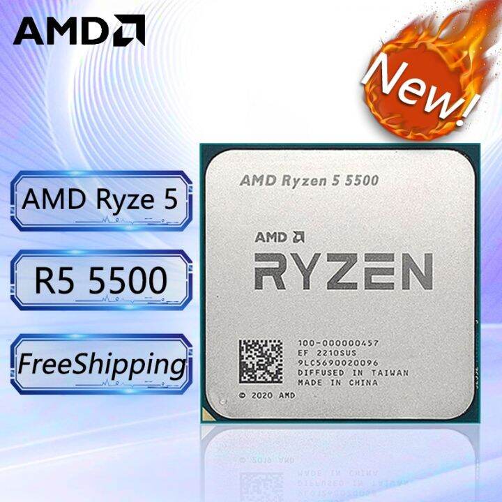 new AMD Ryzen 5 5500 cpu R5 5500 3.6 GHz 6-Core 12-Thread gaming CPU ...