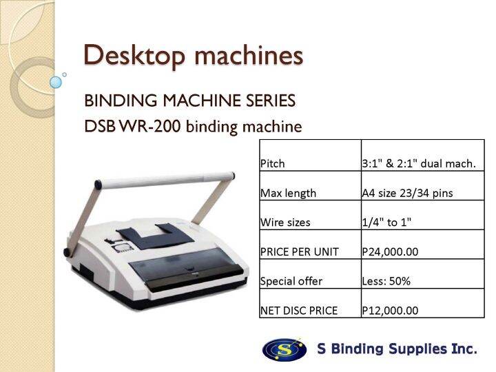 DSB WR 200 Binding Machine | Lazada PH