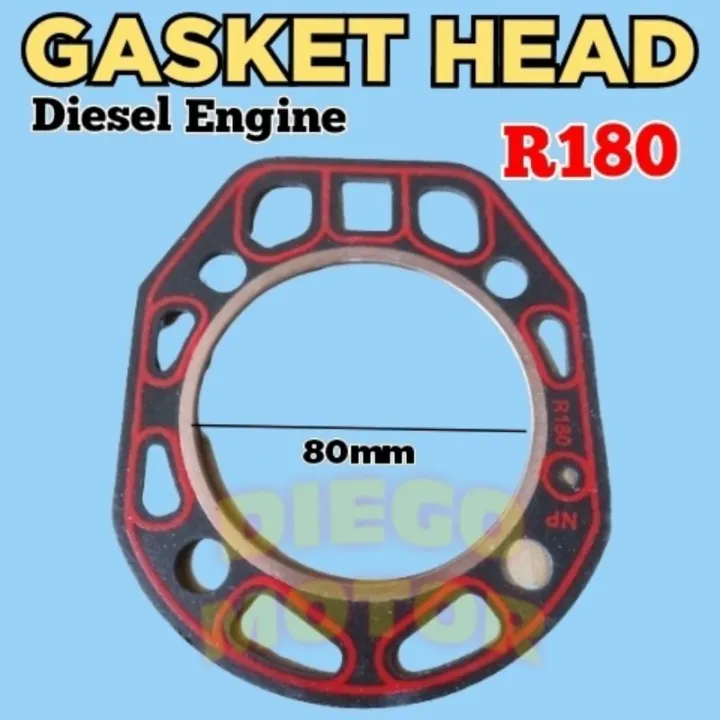 R180 Gasket head paking kop deksel mesin diesel Dongfeng jiandong ...