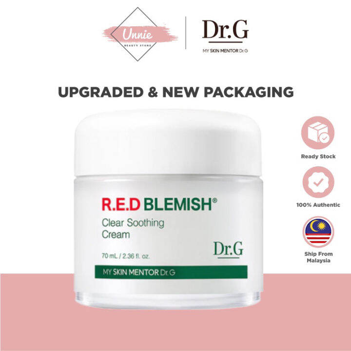 Dr.G RED BLEMISH New Clear Soothing Cream 70ml Face Cream Skincare Dr.G ...