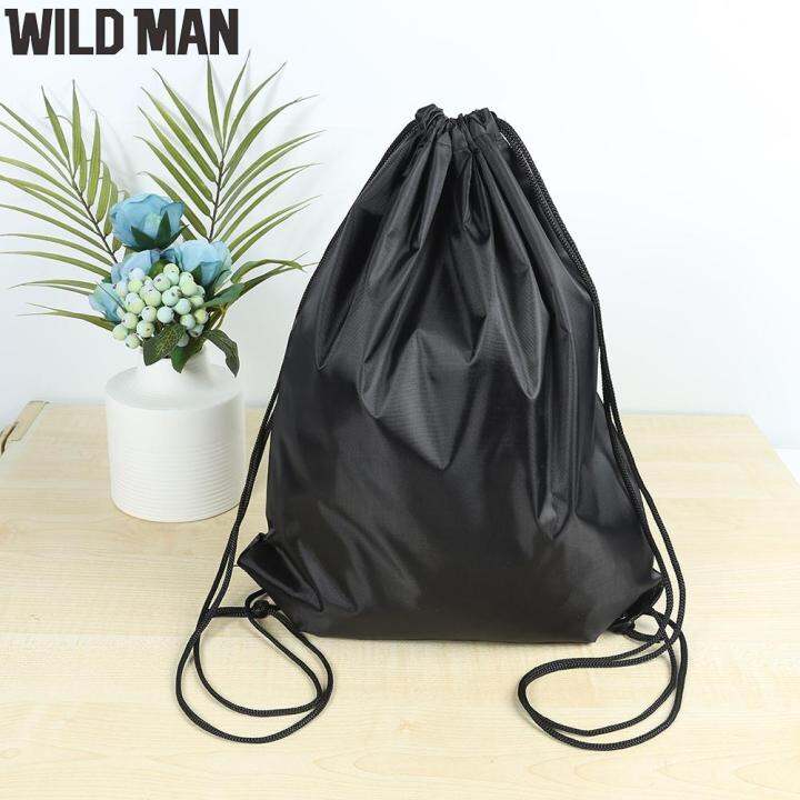 Portable Waterproof Drawstring Knapsack Large Sports Backpack Men And ...