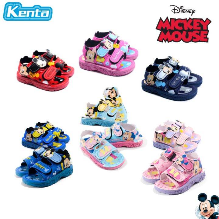KENTA รองเท้ารัดส้นเด็กผู้หญิง-เด็กผู้ชาย ลายมิกกี้ มินนี่ (ซุ่มลาย) (คละสี) ลิขสิทธิ์แท้ 💯 ...