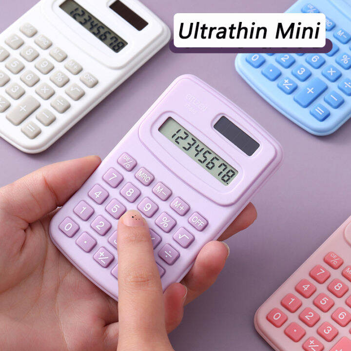 Ultrathin Mini Electronic Calculator 8 Digits Display School Student ...