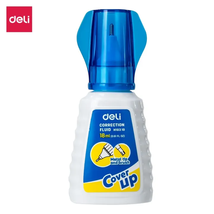 Deli Tip X Cair Putih Sekolah Baja & Kuas Duo Aplikator 18 mL Deli ...
