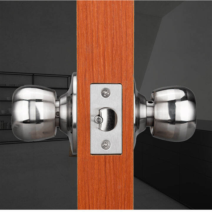 Stainless Steel Double Sided Door Knobs Front Door Knob Gate Lock for Entrance Bedroom Bathroom ...