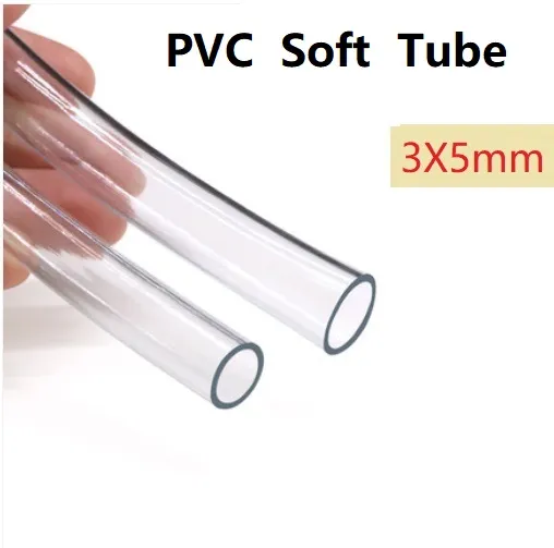 2/5/10/50M 3x5mm Transparent PVC Tube Soft Pipe Plastic Household Water ...