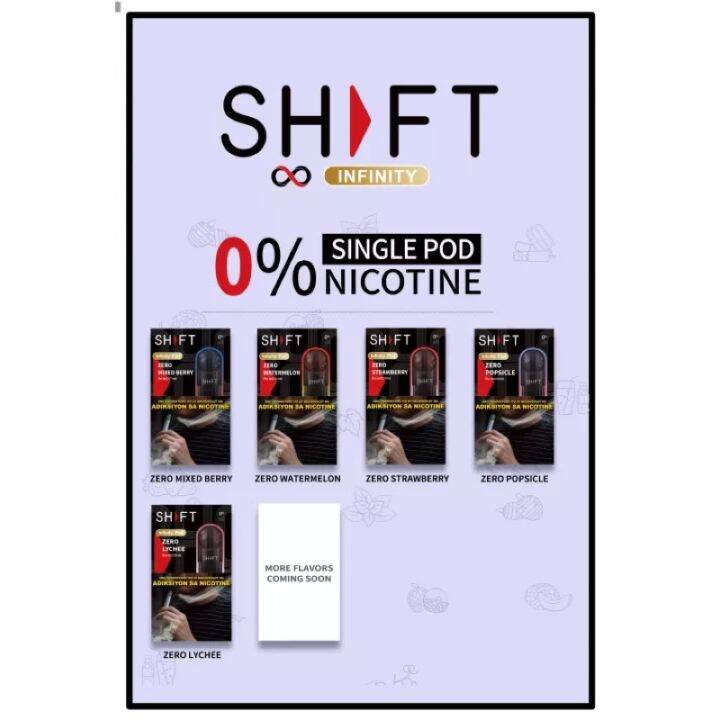 VAPE SHFT INFINITY PODS 0 ZERO NIC | Lazada PH