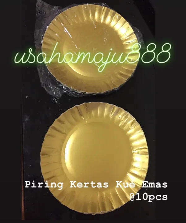 Piring Mas (10pcs) / Piring Kertas Kue Ultah Ulang Tahun | Lazada Indonesia