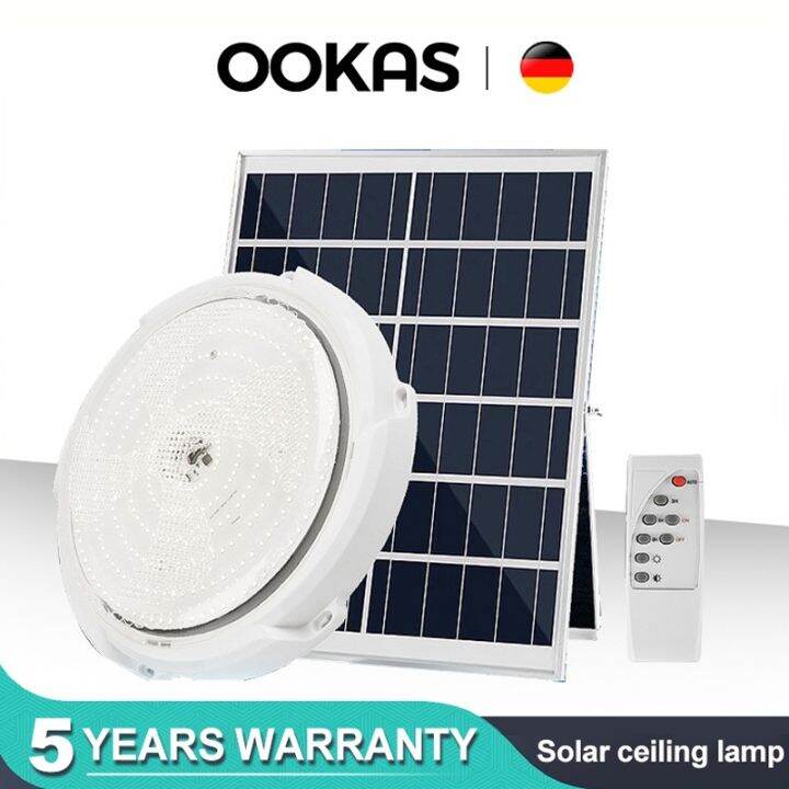 ﹍☢ OOKAS Solar LED Indoor Ceiling Chandelier Remote Control Solar Light ...