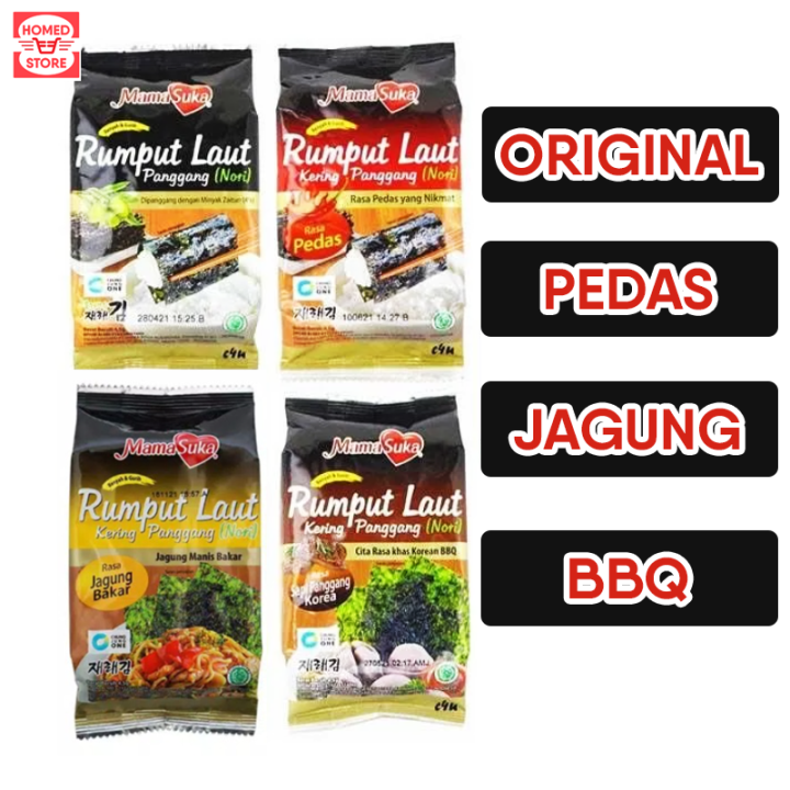 Mamasuka Rumput Laut Kering Panggang Semua Varian Rasa 1 Pack | Lazada ...