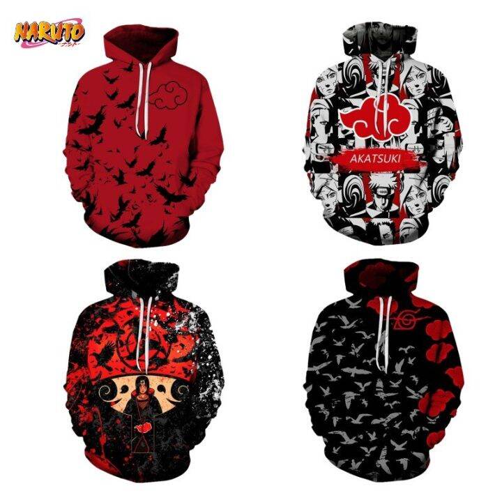 New Naruto Anime Cartoon Akatsuki Cosplay Akatsuki Uchiha Itachi Full ...