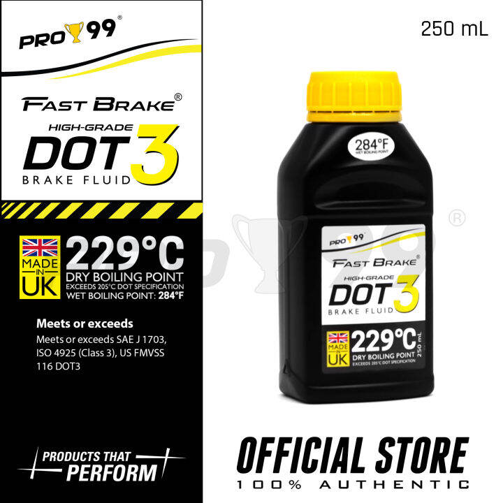 PRO-99 FastBrake High-grade DOT 3 Car Brake Fluid 250ml Pro99 PN#PBF3 ...