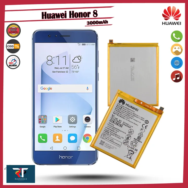 Huawei Honor 8 Battery3000mAh | Model: HB366481ECW Manufacture ...