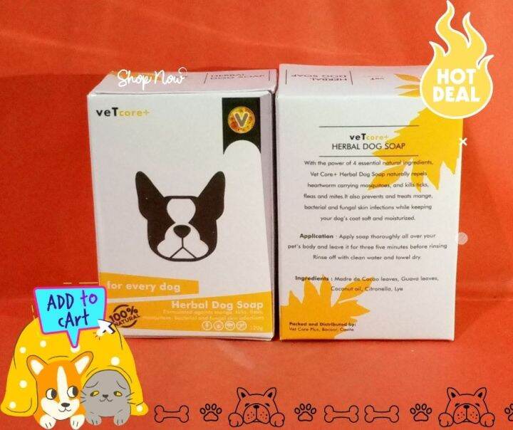 Vet Core+ Herbal Dog Soap 120g | Lazada PH