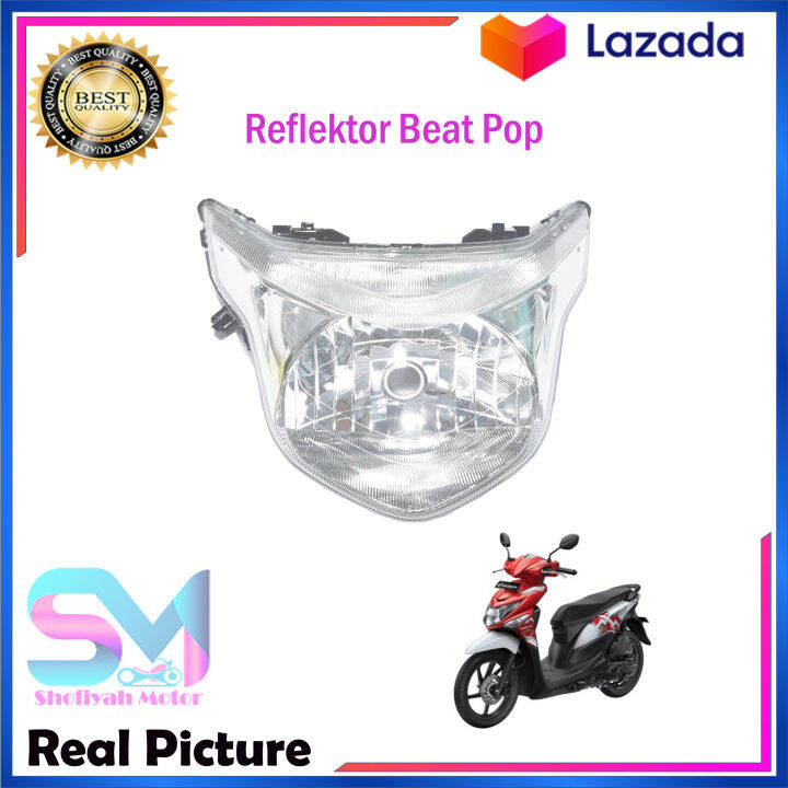 reflektor lampu depan motor honda beat pop | Lazada Indonesia