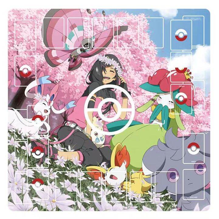 แผ่นรองเล่นการ์ด Pokémon TCG PTCG สนามแข่งลูกข่างแผ่นรองการ์ดโปเกม่อน ...