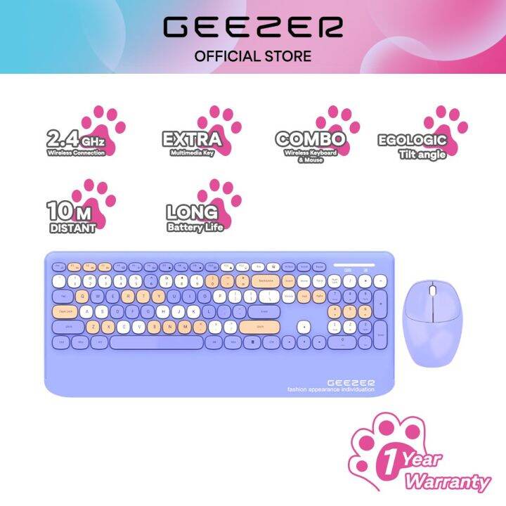 GEEZER G100 2.4 GHz Wireless Keyboard And Mouse Combo Set | Lazada